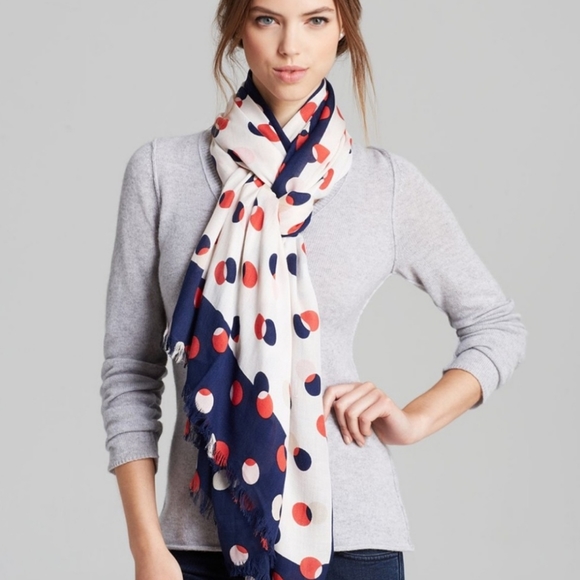 kate spade | Accessories | Kate Spade Winter Seaside Scarves Oskar Dot ...